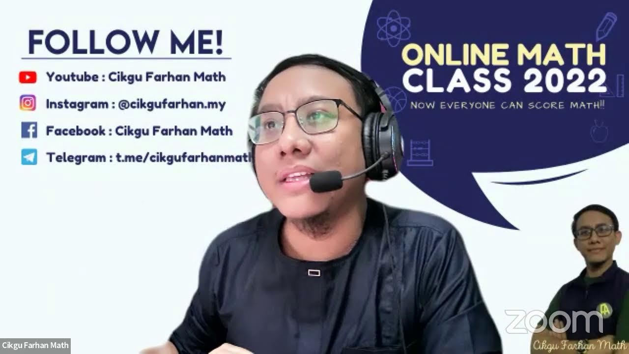 RUMUSAN MATEMATIK PENGGUNA - ONLINE MATH CLASS SPM 2022 BERSAMA CIKGU FARHAN - YouTube