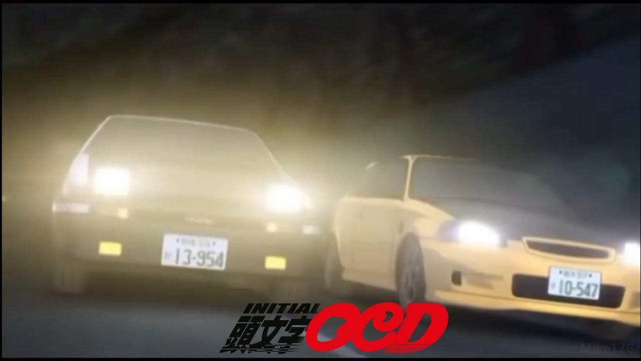 FOREVER YOUNG but Takumi has an OCD attack (initial d scene) - YouTube