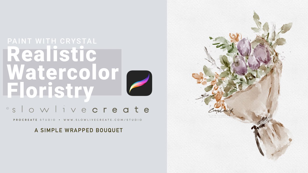 Paint with Procreate | flower bouquet - YouTube