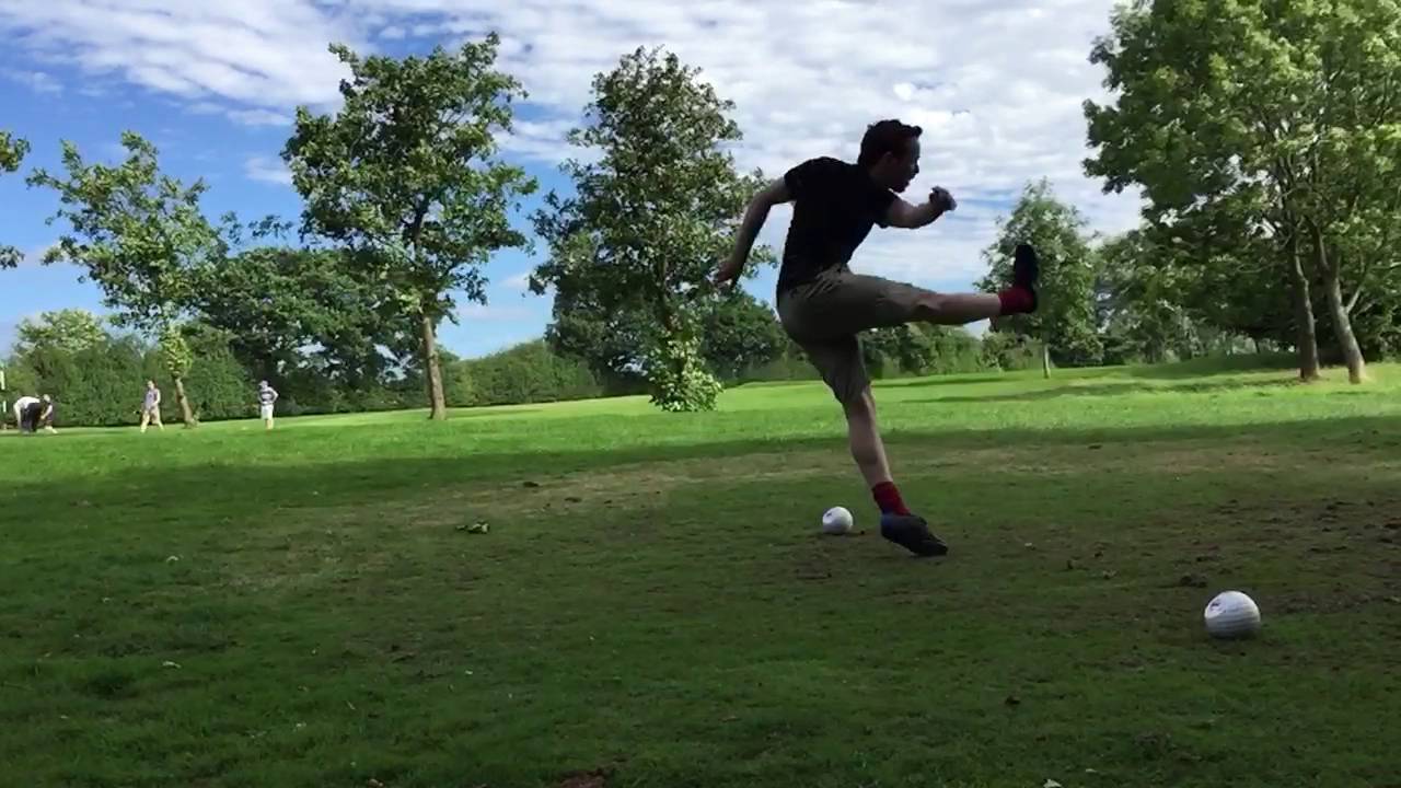 Football Golf Tee Shot - YouTube