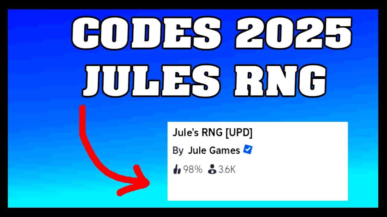 Jules RNG Codes 2025 / Roblox ! 🎮🔑 - YouTube