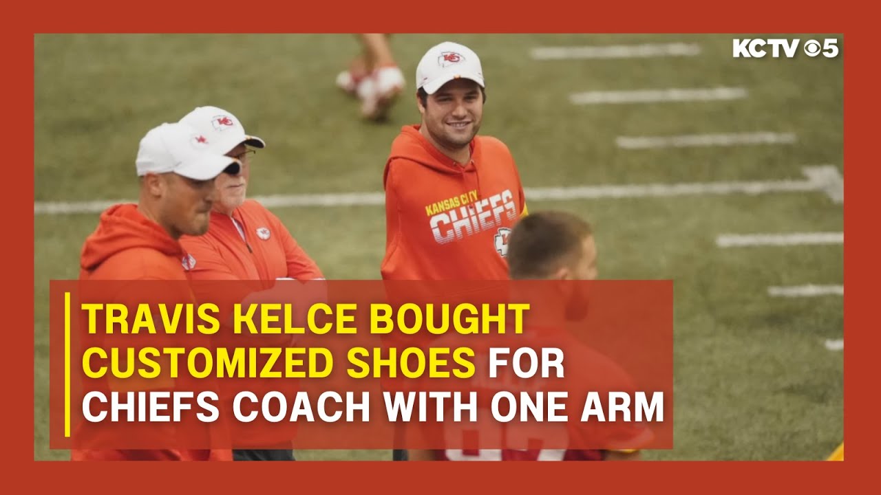 Travis Kelce bought customized shoes for Chiefs coach with one arm ...