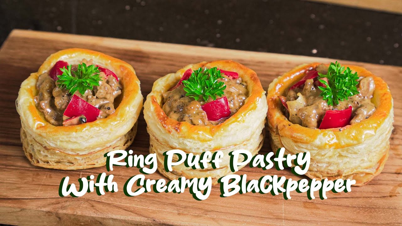 JAGO BAKING SINI KUMPUL !!! RING PUFF PASTRY WITH CREAMY BLACKPEPPER ...