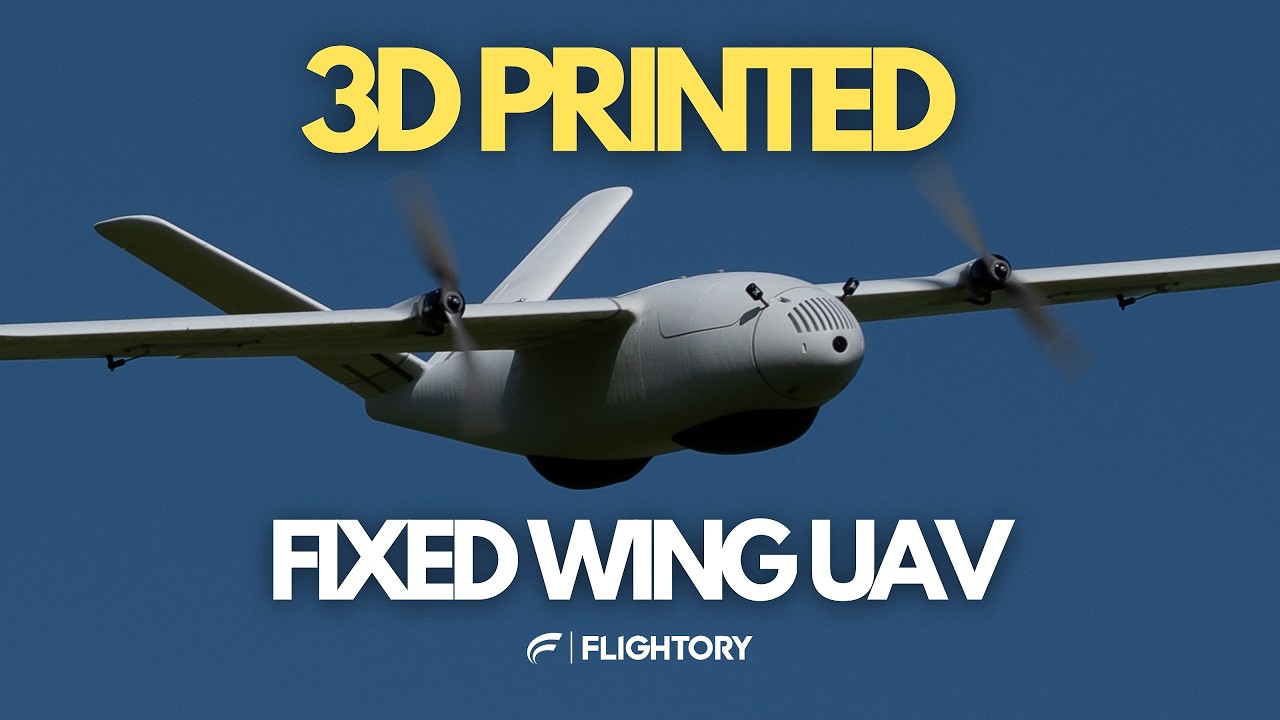 Flying a 3D Printed Fixed Wing UAV | Moose - YouTube