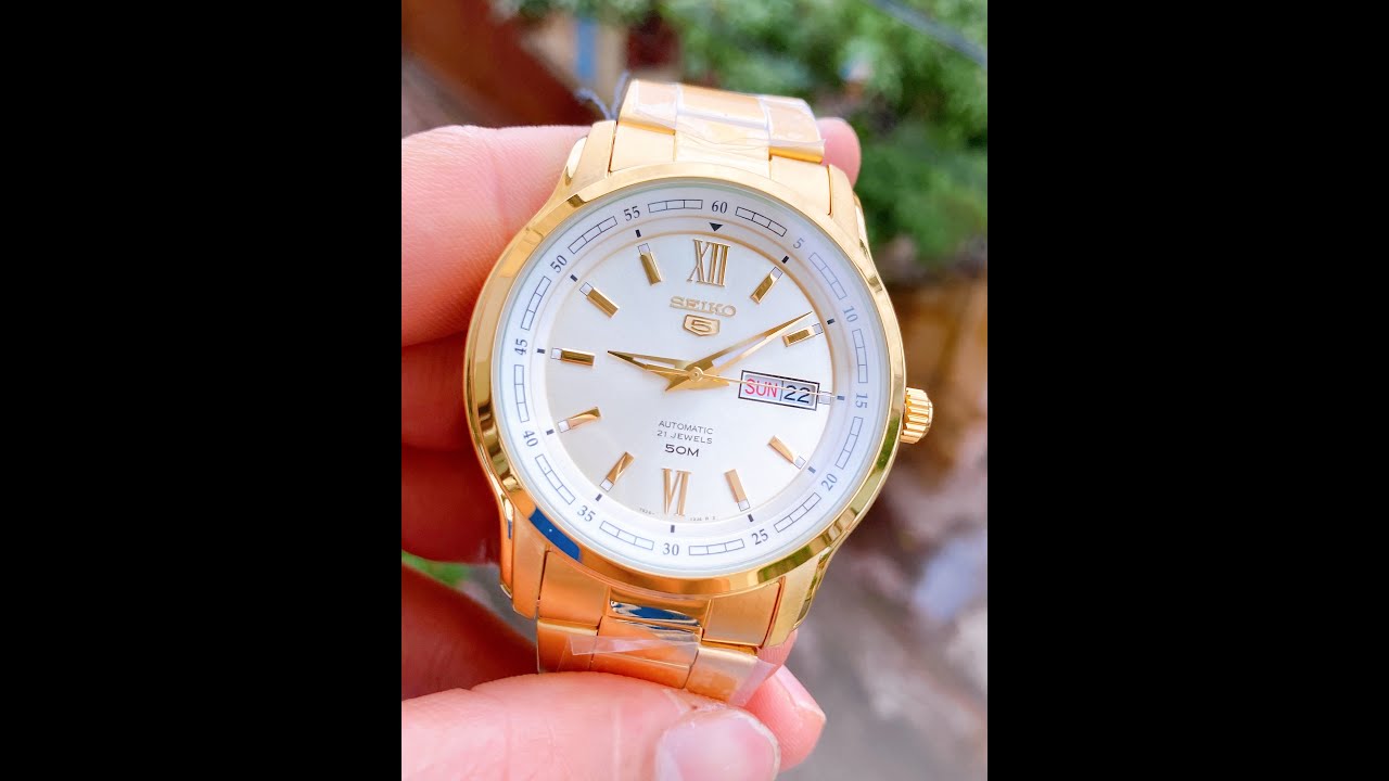 Đồng hồ nam Seiko 5 Automatic Gold Tone Dial SNKP20 SNKP20K1 SNKP20K ...
