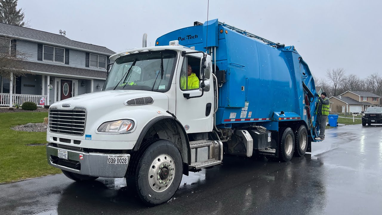 Superior Waste Freightliner Pac Tech Rear Loader Garbage Truck Packing ...