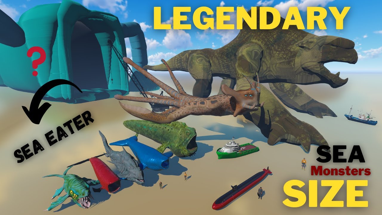 Biggest Sea Monsters SIZE Comparison 2025! 100 Giants Compared | Bloop ...