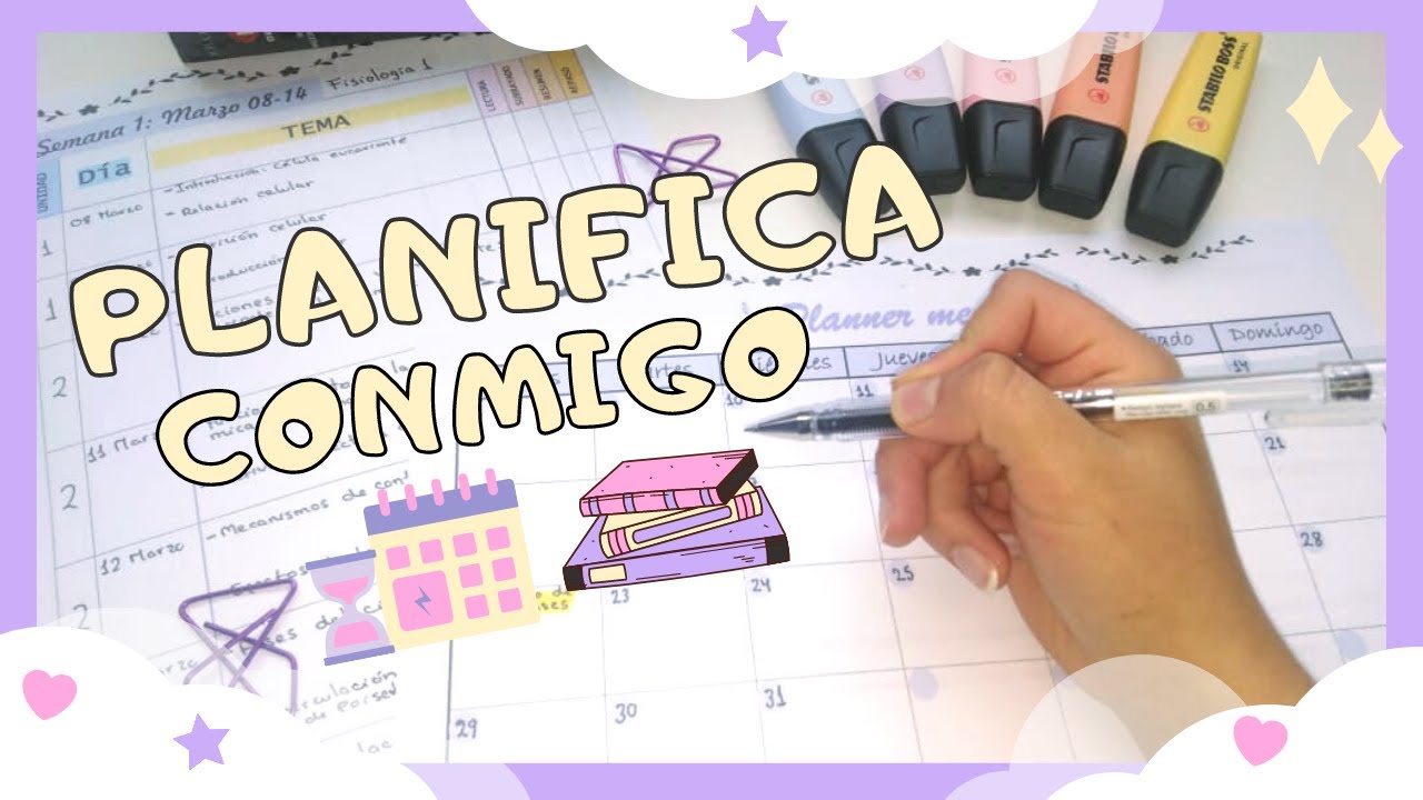 COMO PLANIFICAR TU ESTUDIO/ HAZ UN PLANNER DE ESTUDIO CONMIGO! Y ...