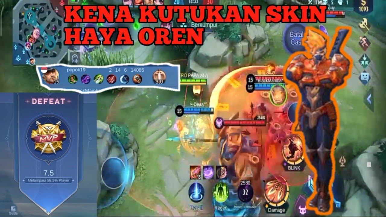 KUTUKAN SKIN HAYA OREN | MOBILE LEGENDS - YouTube