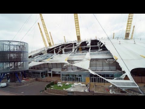 Storm Eunice latest: O2 Arena roof ripped to shreds as strongest ever ...