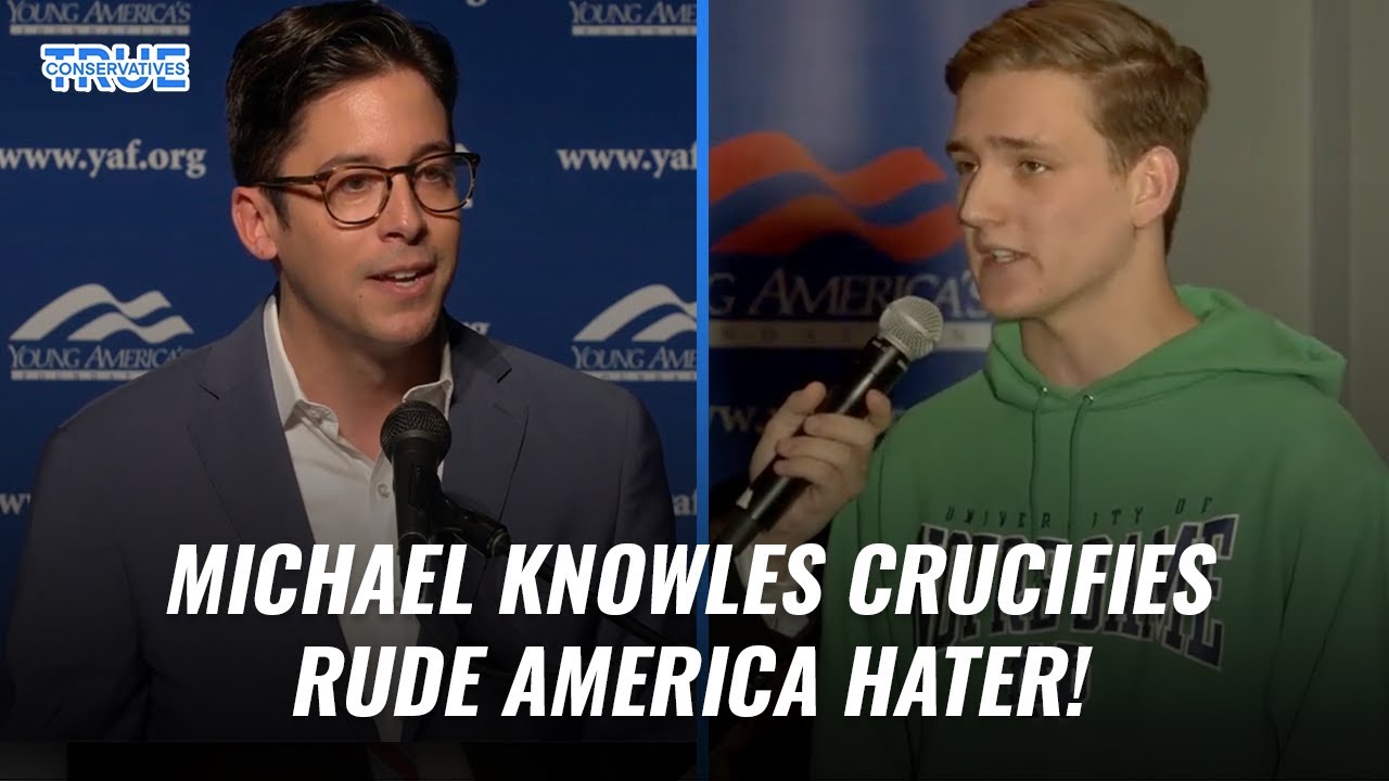 Michael Knowles Crucifies Rude America Hater - YouTube