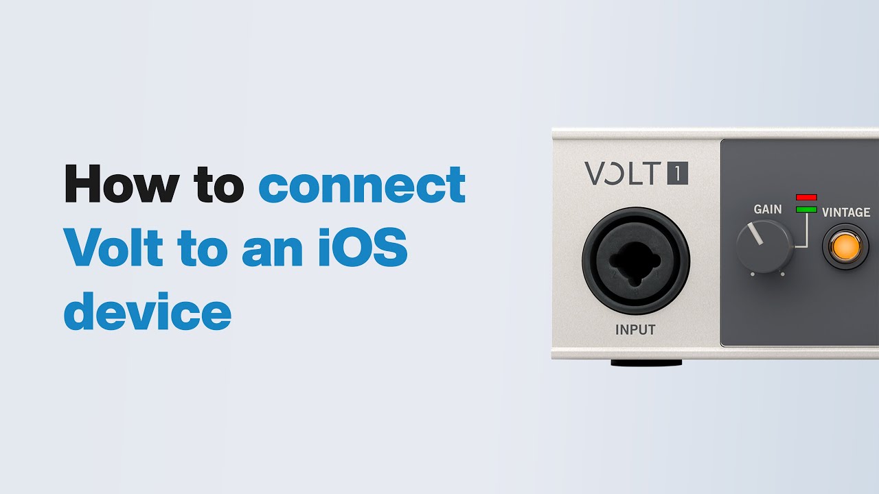 UA Support: How to Connect Volt USB Audio Interface to an iOS Device ...