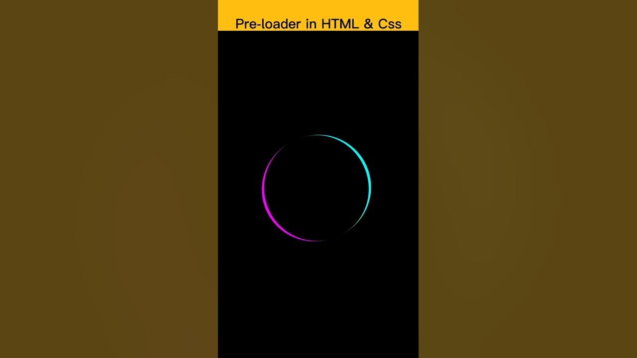 Coding Preloader In Html And Css Javascript Javascripttutorial Viral Youtube