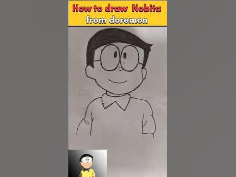 how to draw Nobita from doremon | nobita pencil drawing | #shorts # ...