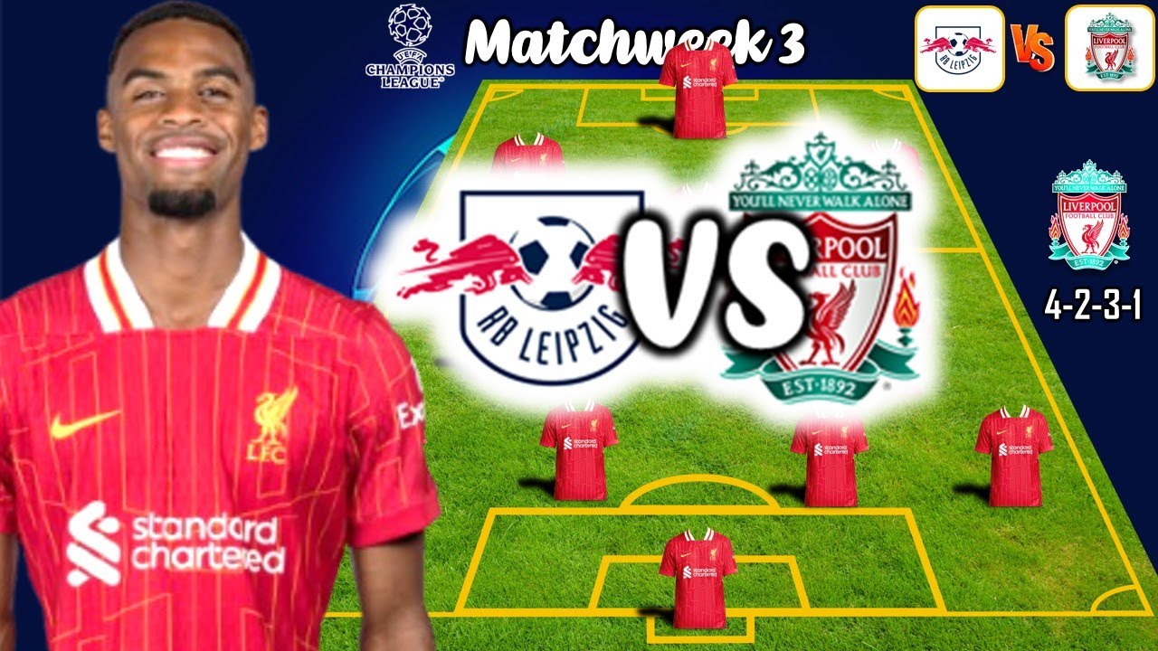 RB LEIPZIG VS LIVERPOOL | LIVERPOOL POTENTIAL STARTING LINEUP CHAMPIONS ...