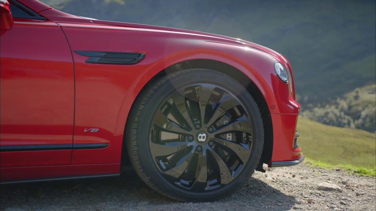 Bentley Flying Spur V8 Design in Dragon Red II - YouTube