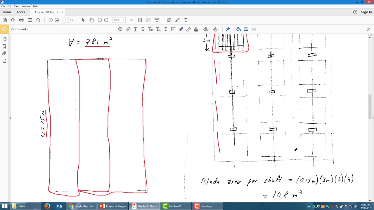 Flocculation Basin Design Example - YouTube