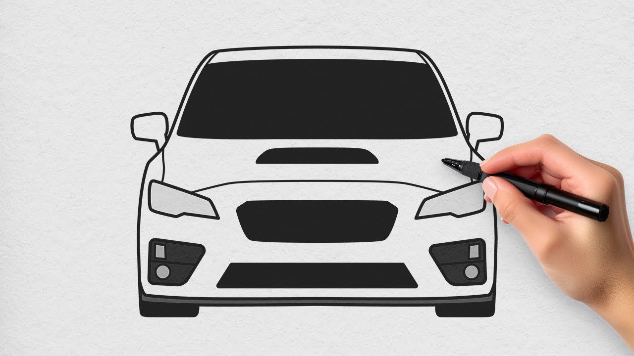 How to Draw a Subaru WRX STI Easy | Impreza Step by Step Car Drawing ...