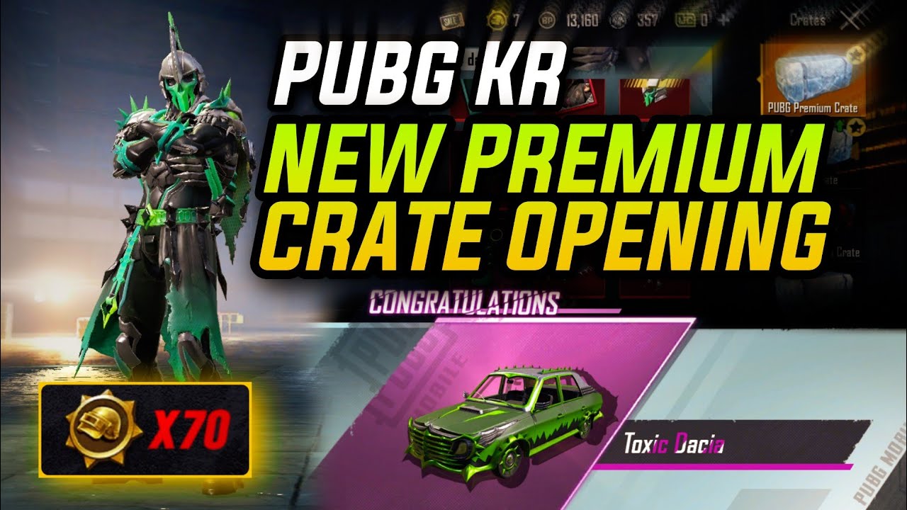 PUBG KR CRATE OPENING | NEW PREMIUM CRATE OPENING PUBG KR | HOW TO GET ...