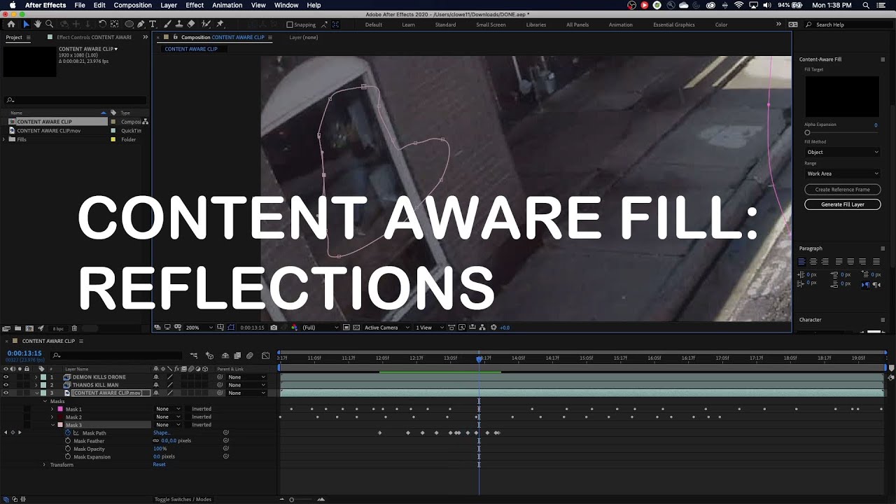 Followup on Content Aware Fill in After Effects: Eliminating ...