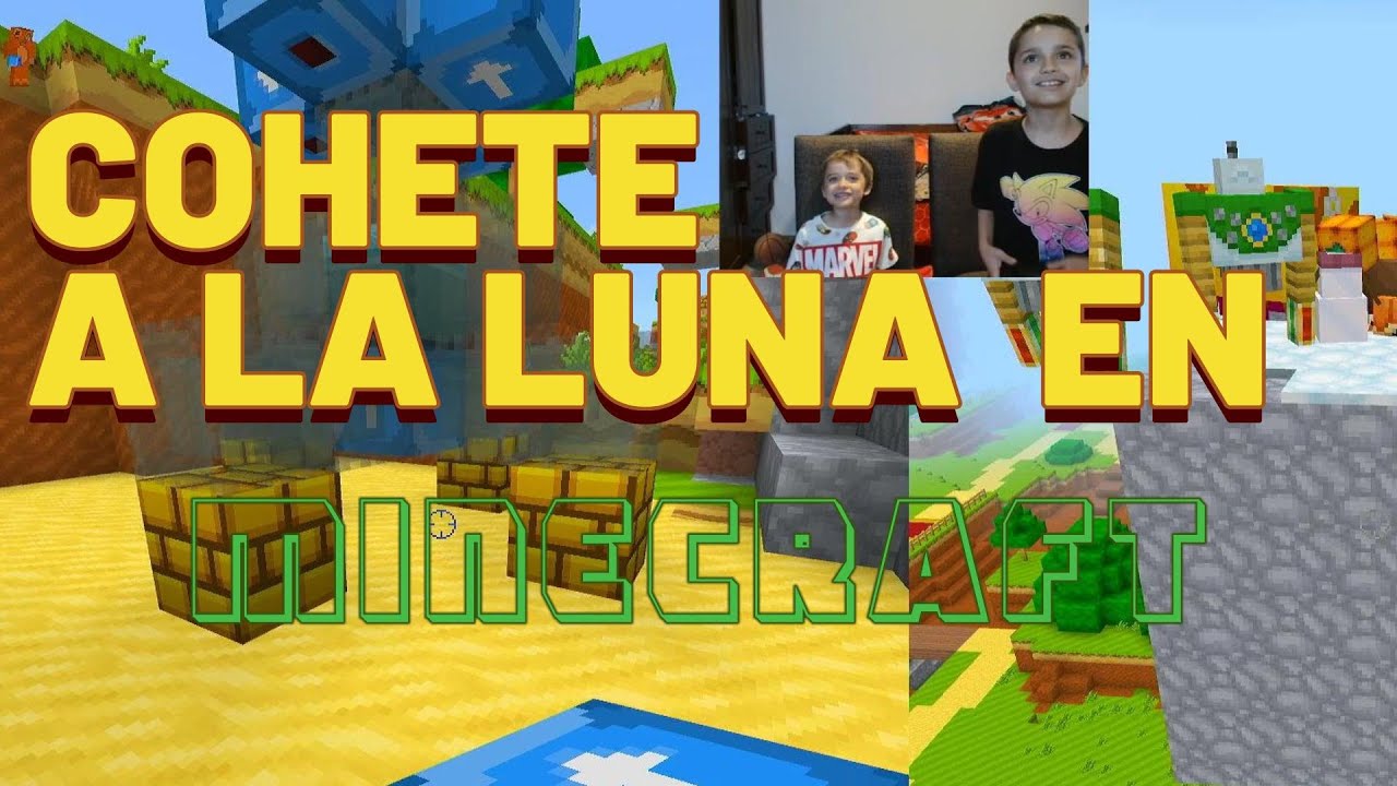 ¡Construimos un Cohete Espacial y Viajamos a la Luna en Minecraft ...