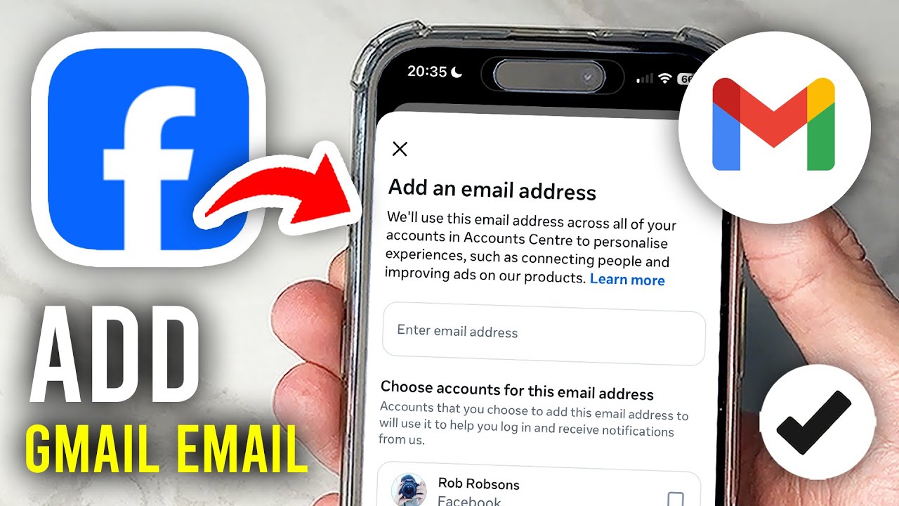 How To Add Gmail On Facebook - Full Guide - YouTube