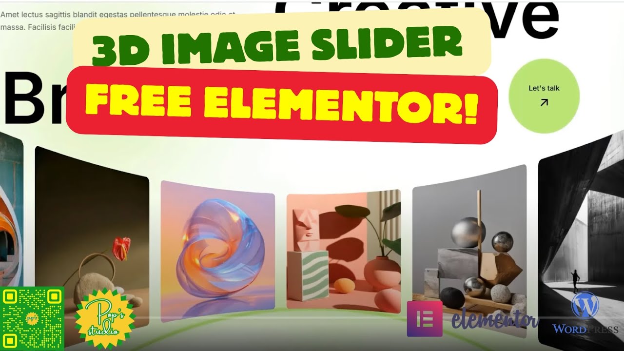 3D Image Slider Free Elementor ~ WordPress Image Carousel Tutorial for ...