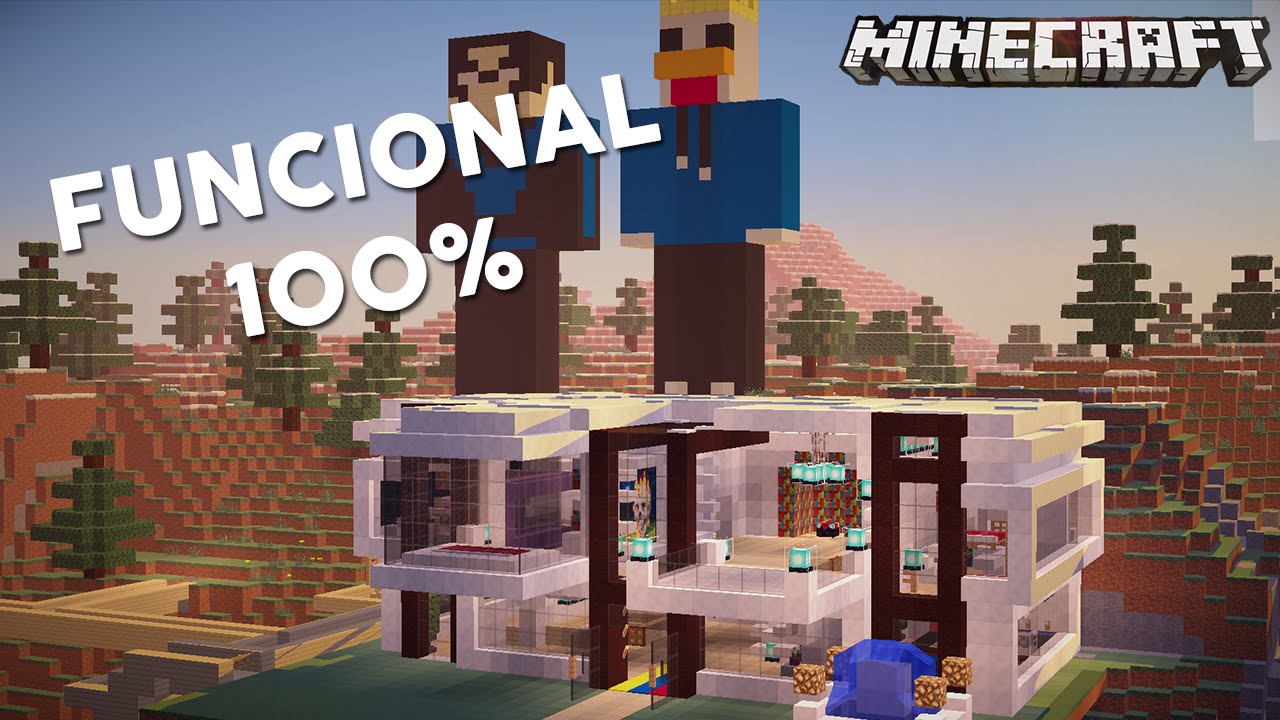CASA FUNCIONAL 100% | CASAS DE SUSCRIPTORES EN MINECRAFT - YouTube