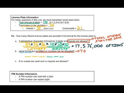 Counting Methods Lesson 1.2 - YouTube