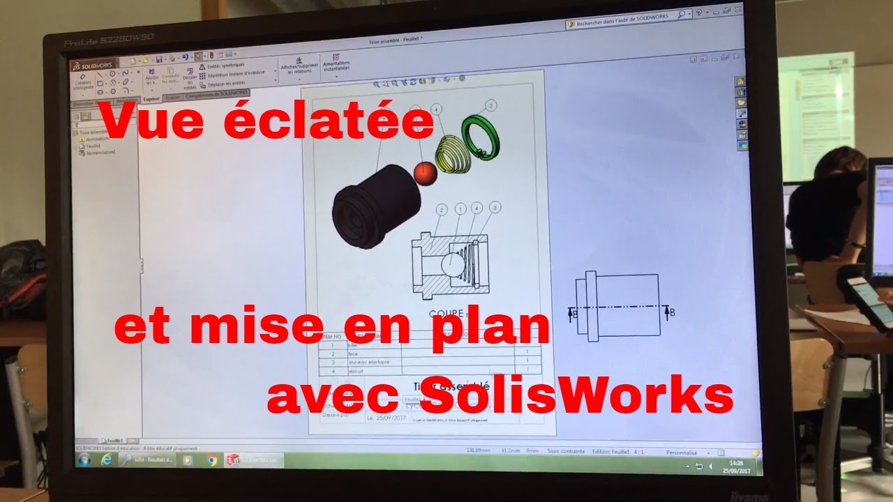Vue éclatée Et Mise En Plan Solidworks [coupe Nomenclature D