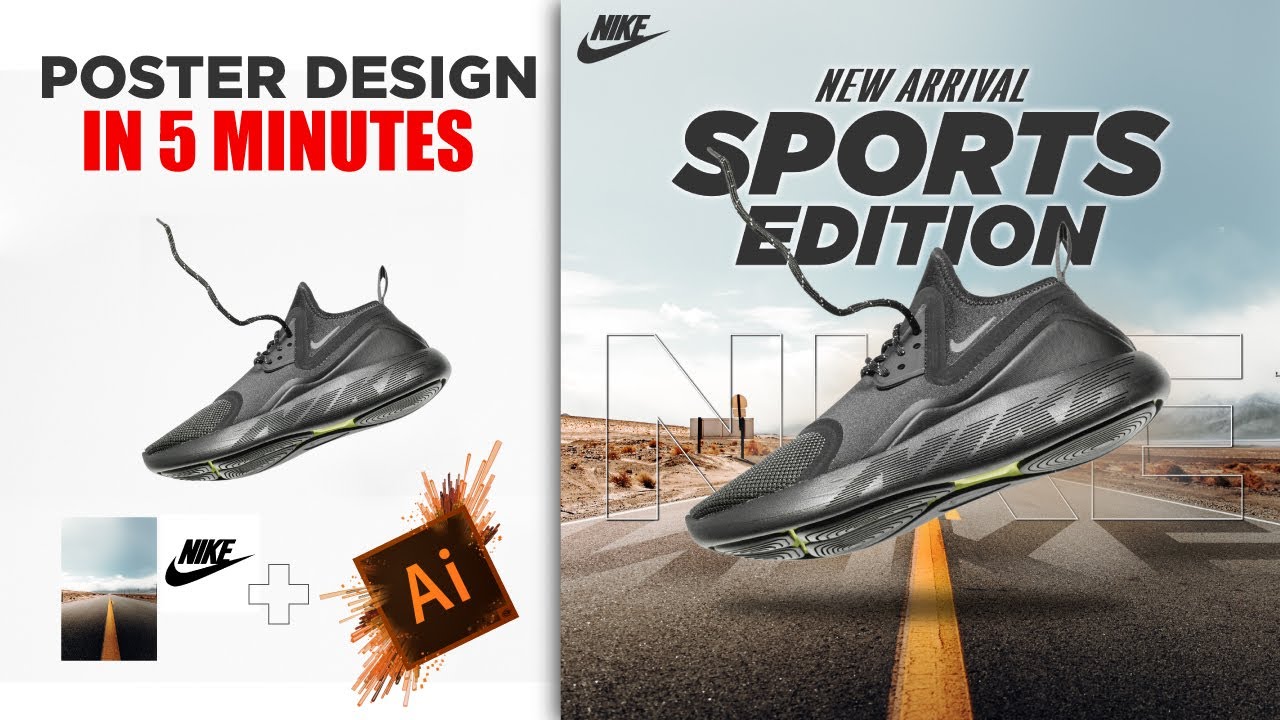 Poster Design in 5 Minutes | Adobe Illustrator Tutorial for Beginners ...