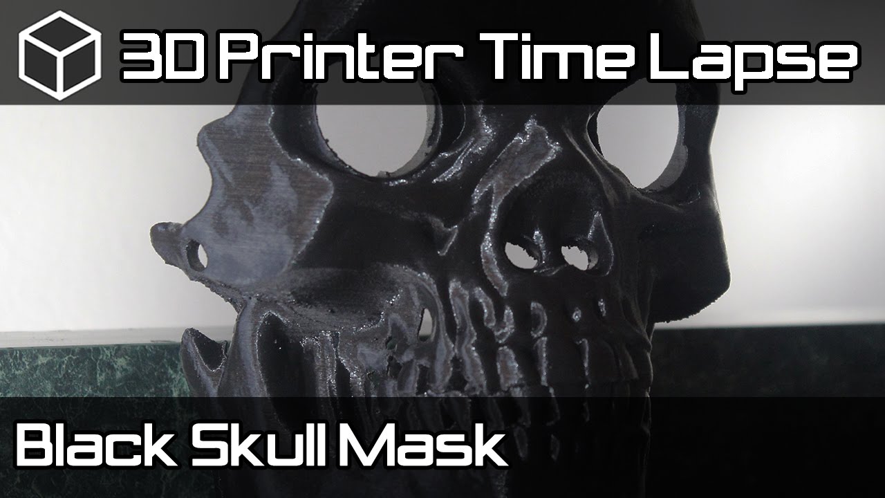 3D Printer Time Lapse - Skull Mask - Wearable Skull and Bones - YouTube