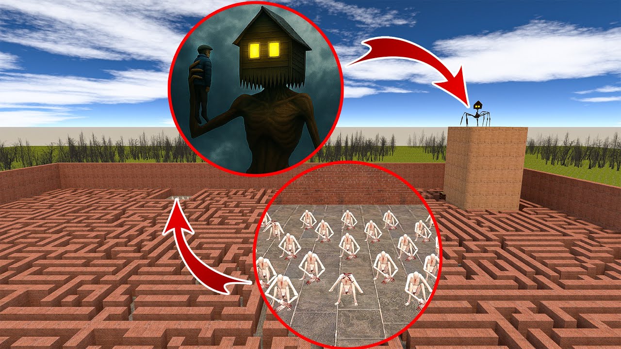 HOUSE HEAD VS SCP 096 VS In Garry's Mod #163 - YouTube