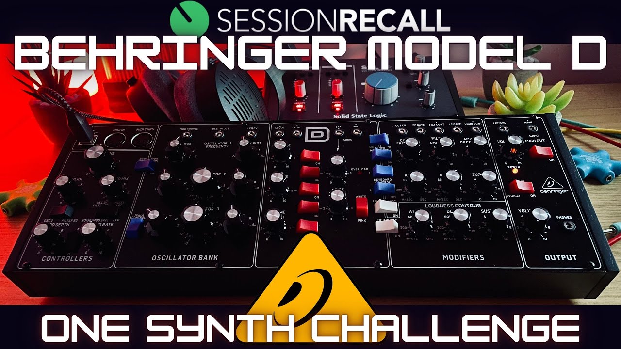 A Dub Techno track made with only Behringer Model D patches [One Synth Challenge] (Sound Demo ...