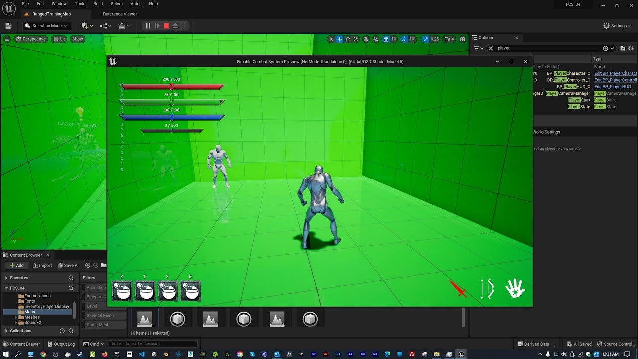 Ue51 Flexible Combat System Ue4 Skeleton Retargeted To Ue5 Manny Youtube