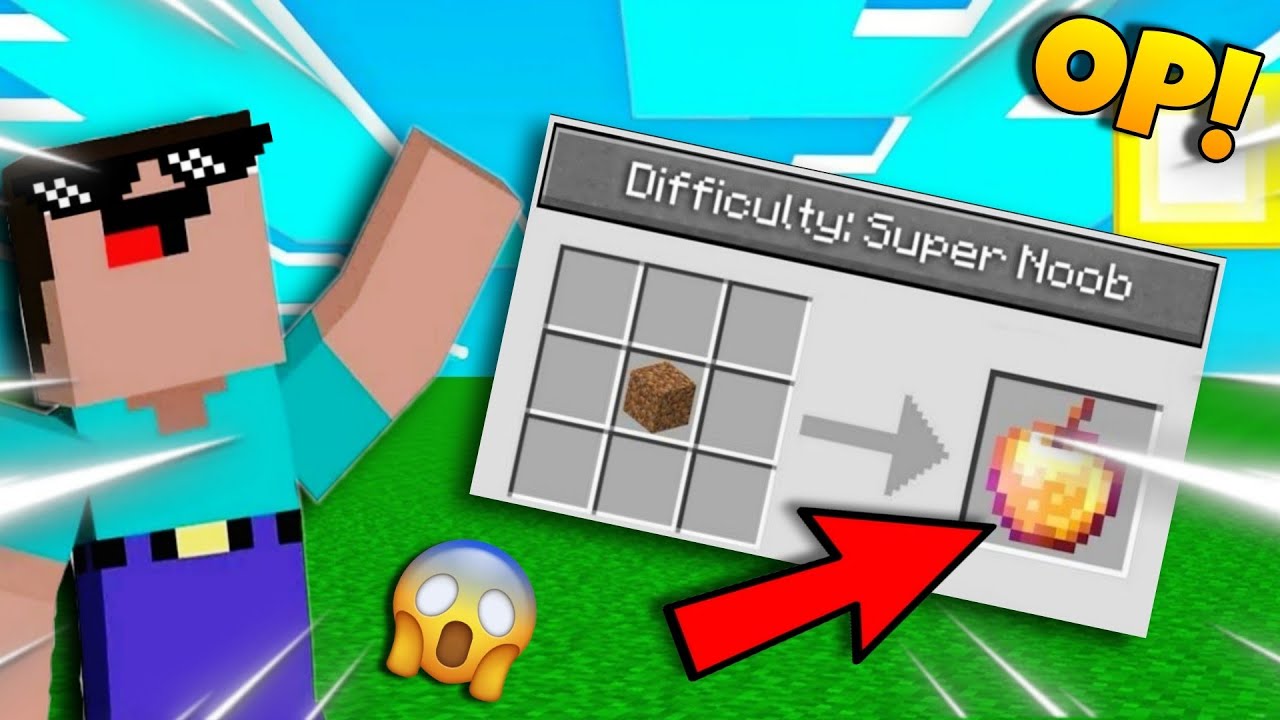 Minecraft But, It’s SUPER NOOB DIFFICULTY! - YouTube