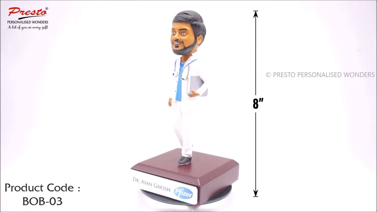 Personalized Bobblehead 3D Miniature with Male Doctor Body - Height 8 ...