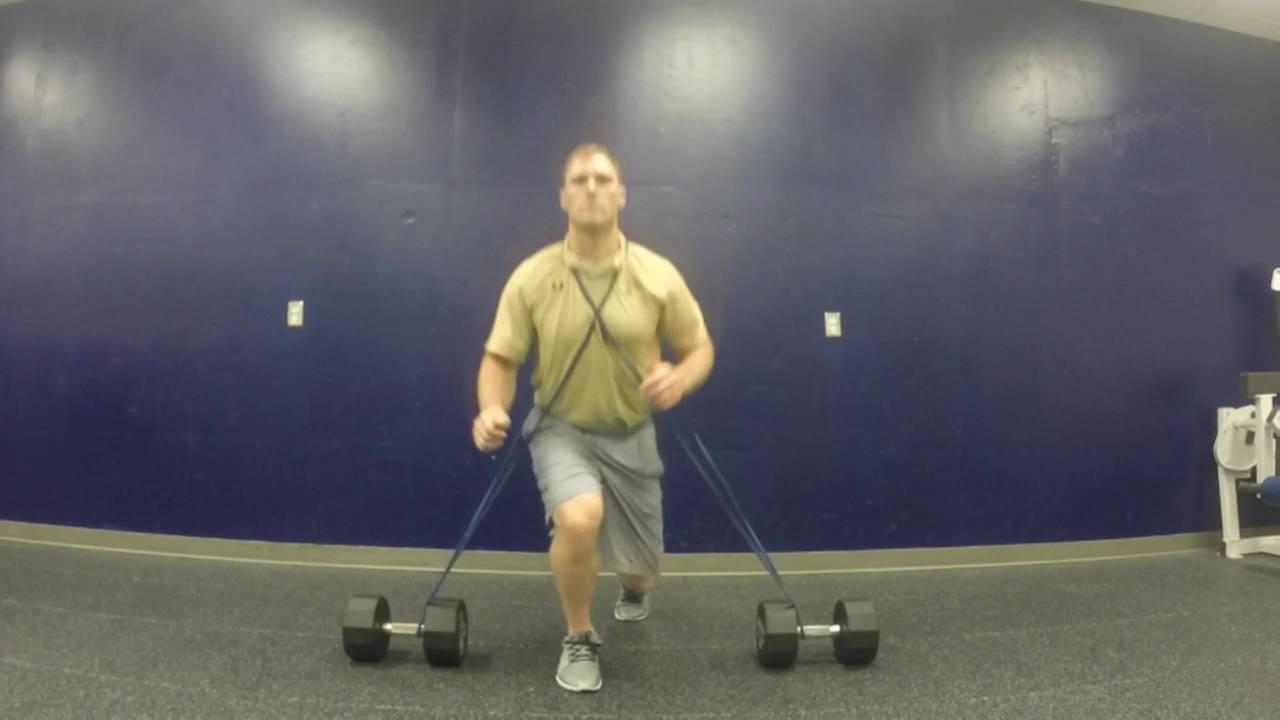 Band Split Squat Jumps - YouTube