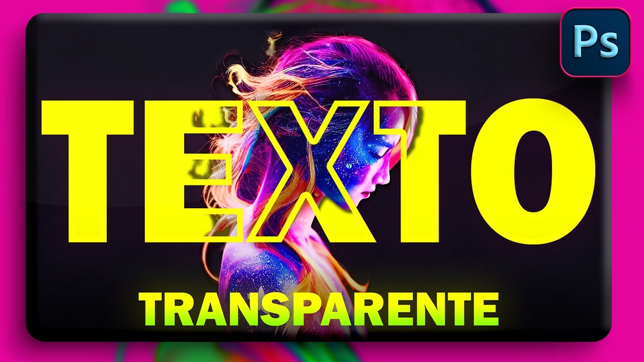 Cómo Hacer TEXTO TRANSPARENTE | Photoshop - YouTube