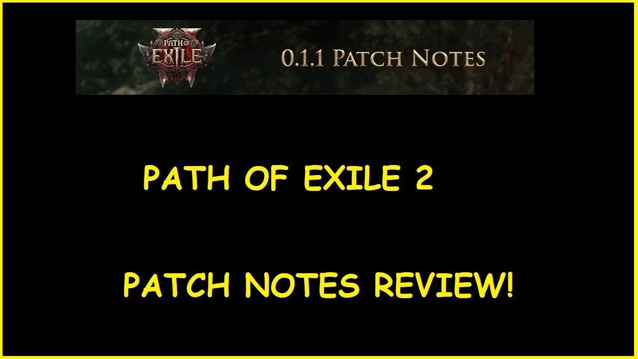PATH OF EXILE 2 PATCH NOTES ARE HERE!! - YouTube