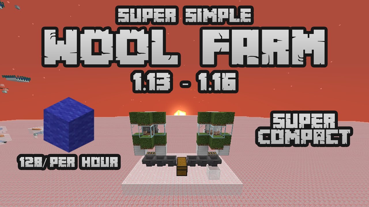 Super Simple Wool Farm Tutorial | 1.13-1.16 - YouTube