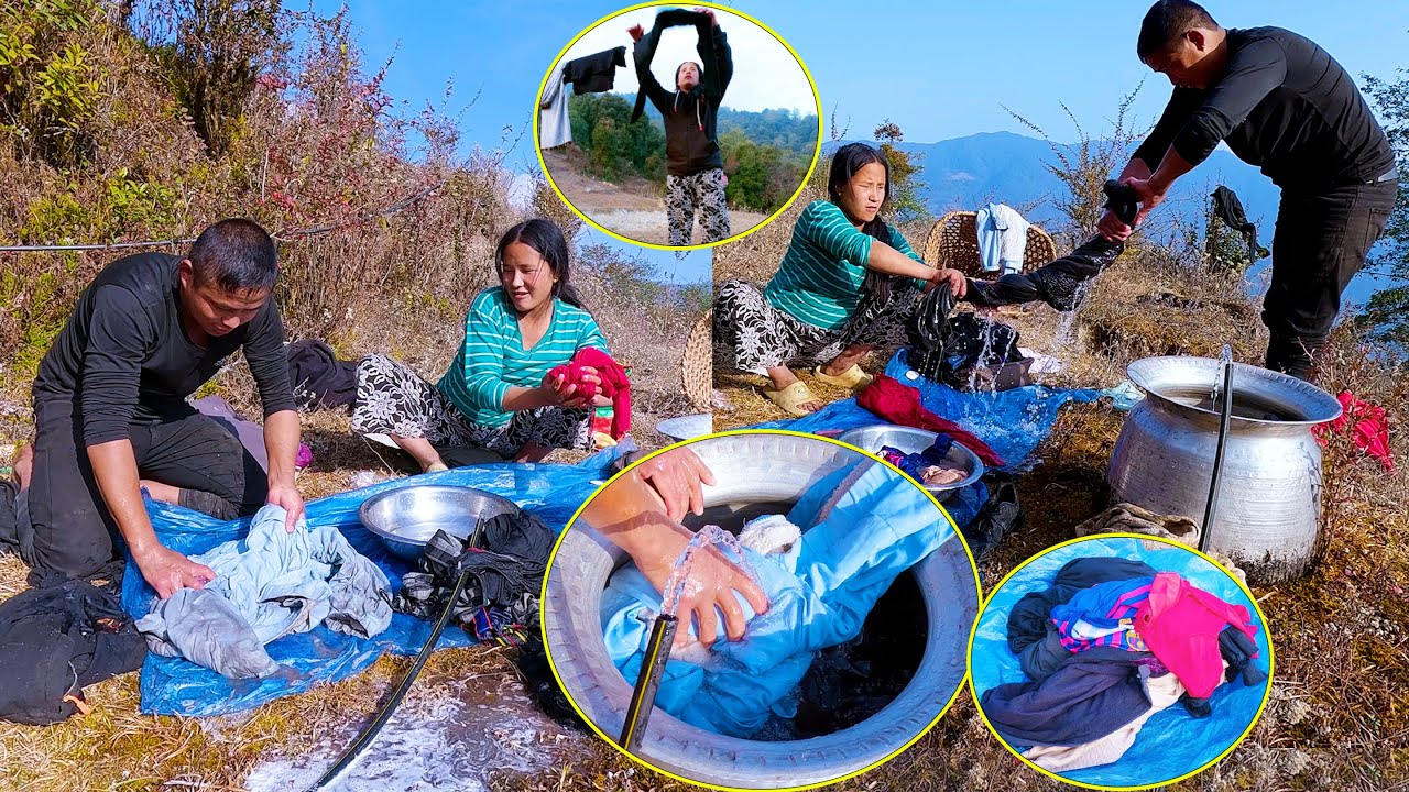 Our Cleaning day || We are washing clothes in rural Nepal - YouTube