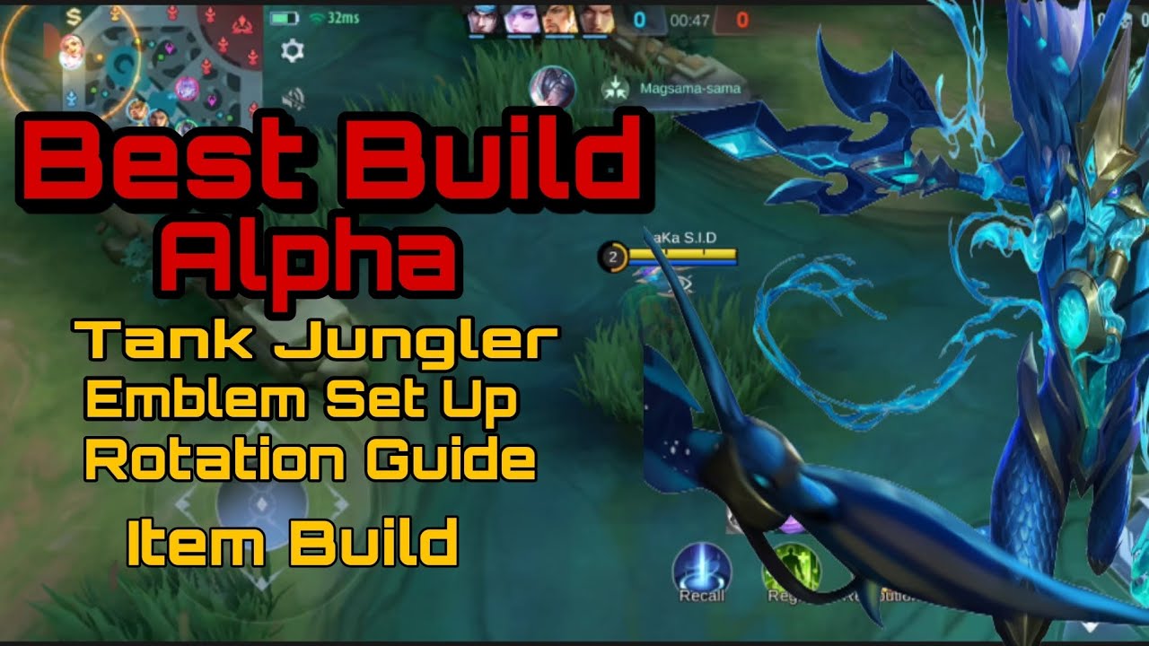Alpha Join the tank Jungler Meta🔥l Aplha main l Best Build l Emblem Set ...