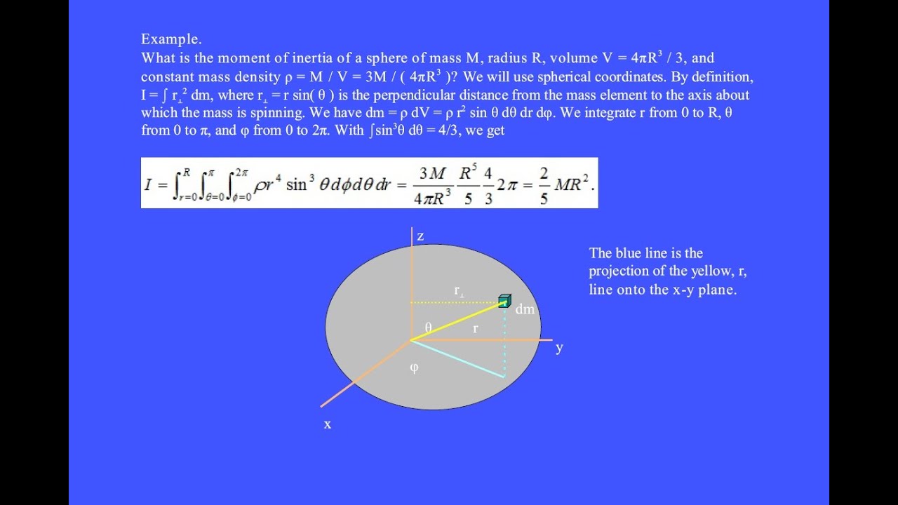 How to use integration to calculate the moment of inertia. - YouTube