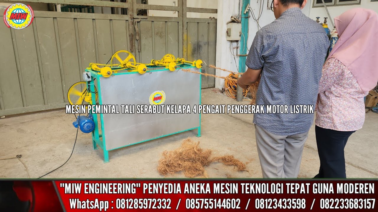 Mesin Pemintal Sabut Kelapa 🔴 Mesin Pemintal Tali Serabut Kelapa Murah ...