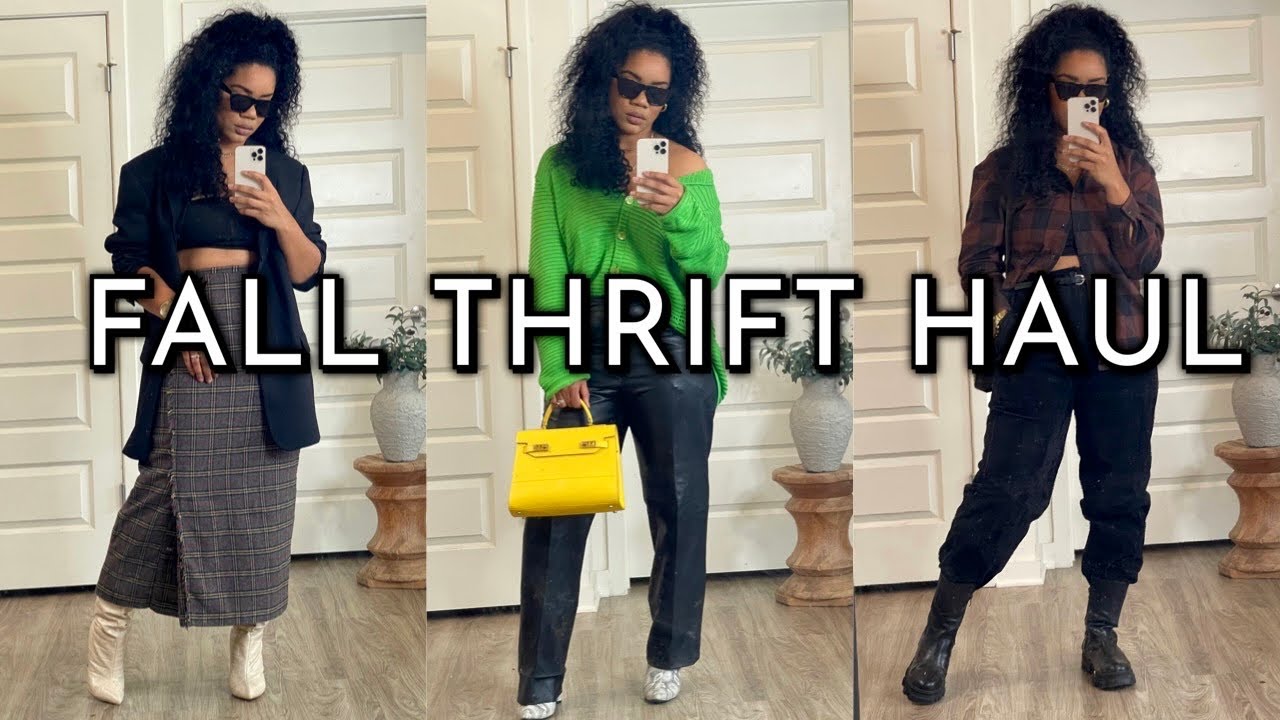 HUGE TryOn Fall Thrift Haul 2021| Styling my Favorite Fall Trends - YouTube