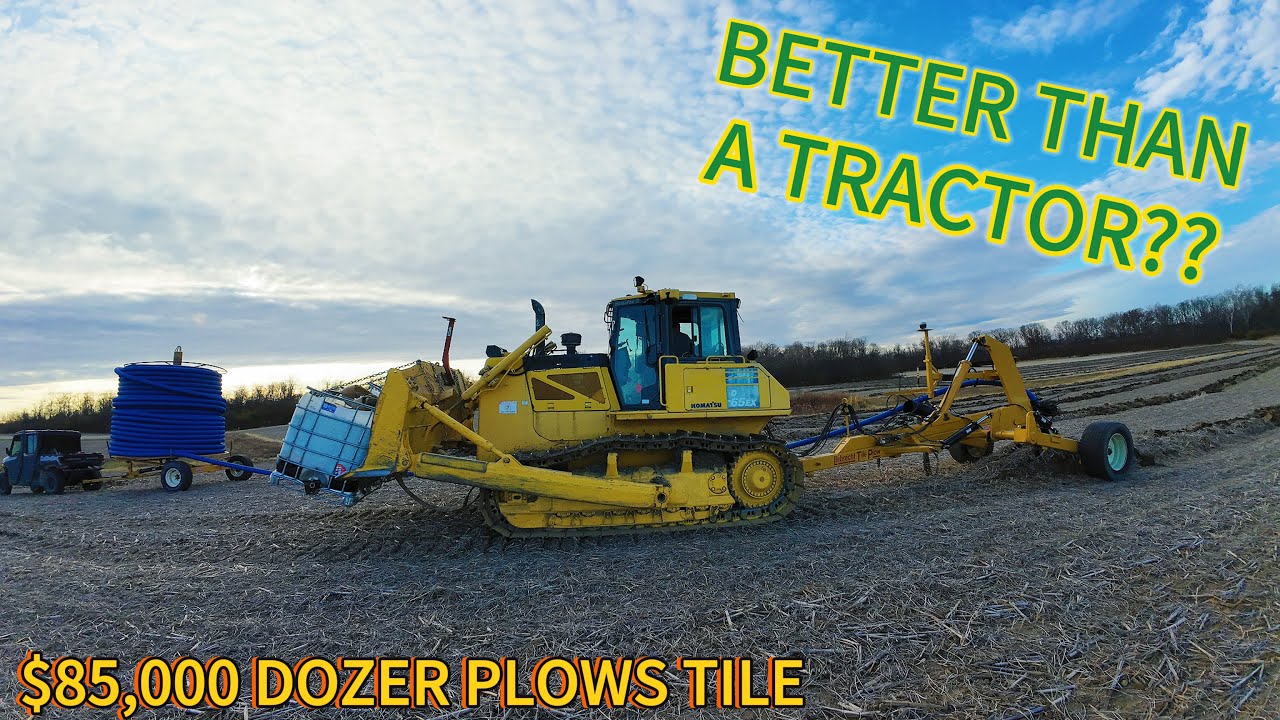 Better than a Tractor? $85k Dozer Plows Tile | Komatsu D65EX ...