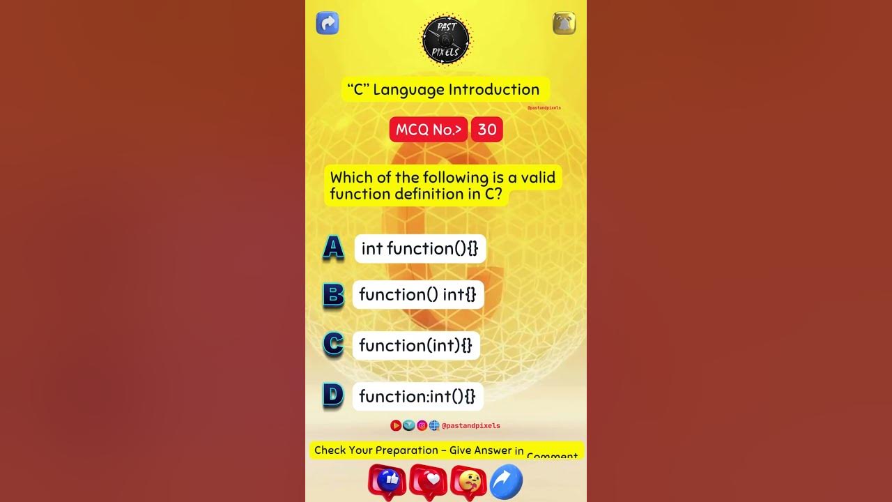 C Language Introduction MCQs 30/30 #clanguage #shorts - YouTube