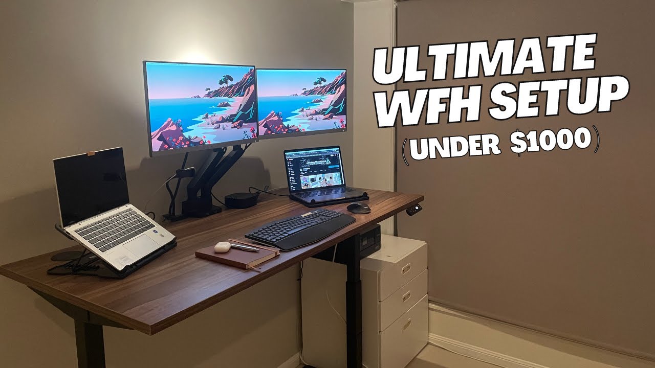 The Ultimate Work From Home Desk Setup (Under $1000) - YouTube