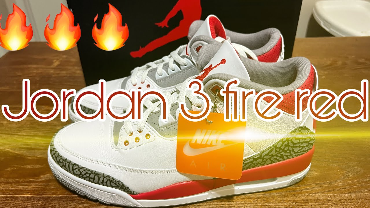 Jordan 3 fire red vlog and review. One of my favorite drops of the year ...